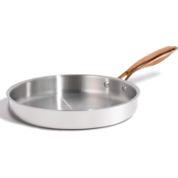CAROTE 10″ Tri-Ply Stainless Steel Frying Pan, Non-Toxic Fry Pan Egg ...