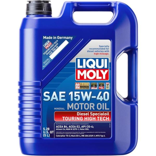 LIQUI MOLY Touring High Tech Diesel Specialoil SAE 15W-40 | 5 L ...