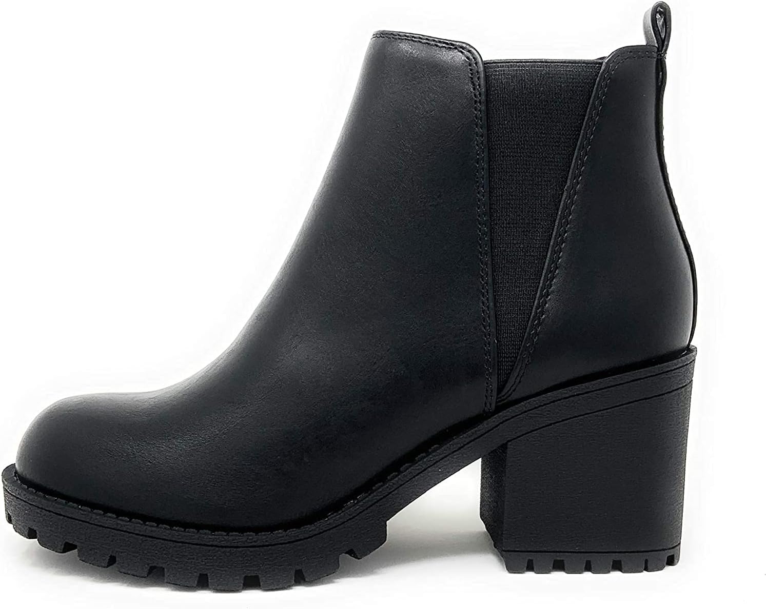 Soda ORIGAMI ~ WOMEN LUG SOLE MID HEEL FASHION ANKLE BOOTIE W/DOUBLE ...